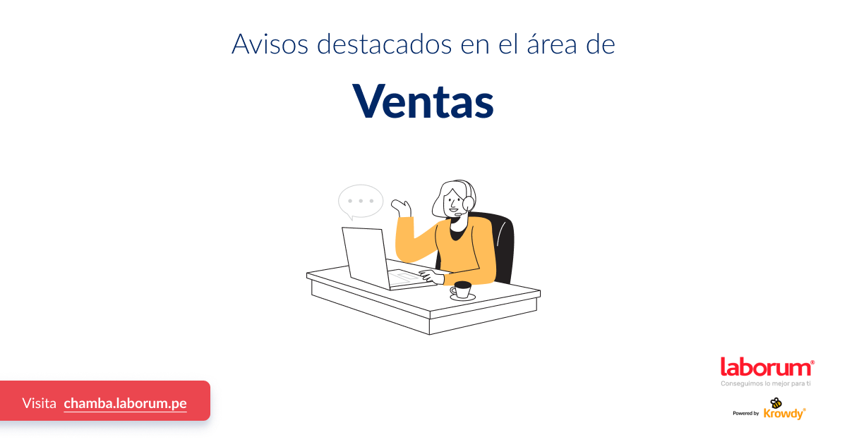 Trabajos de Ventas | Bolsa de trabajo Laborum Perú